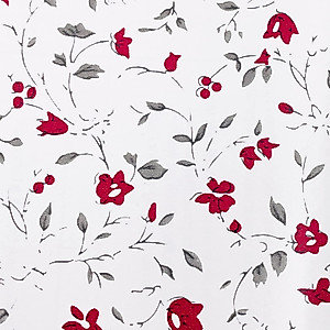 Yifely Red Rural Floral Shelf Liner Locker Decor Sticker Self-Adhesive Furniture Paper 17.7 Inch by 9.8 Feet