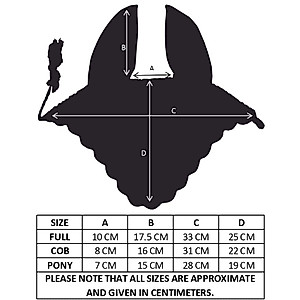 Zainee Sports Valentine's Day Horse Fly Bonnet Ear Net Hat Hood Mask Fly Veil Horse Gift Handmade Crochet Polyester (Horse/Full)