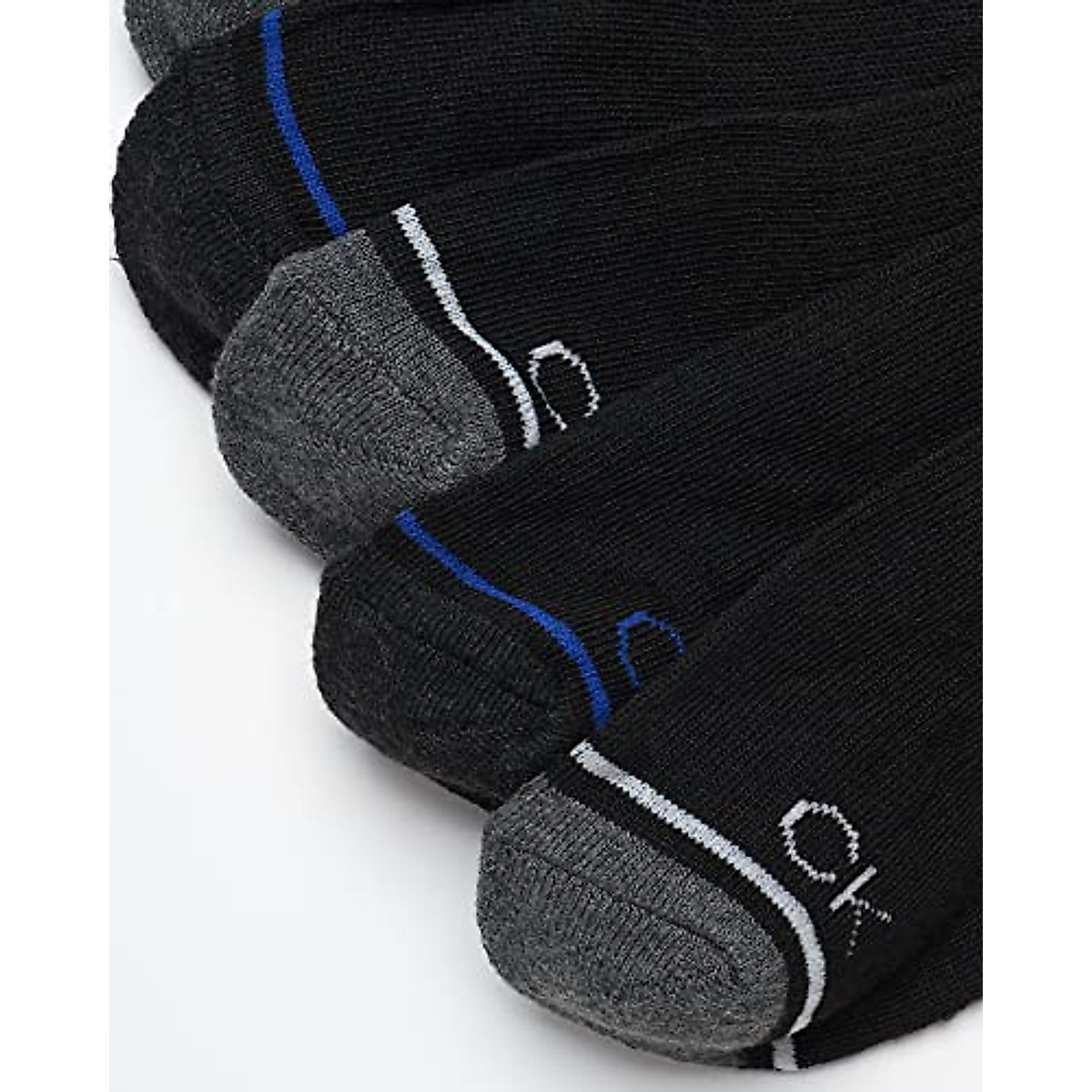 Calvin Klein Men's High Quarter Socks - 12 Pack Breathable Soft Cushion Mini Crew Athletic Socks for Men (Shoe Size: 6-12.5), Size 7-12, Black Assorted