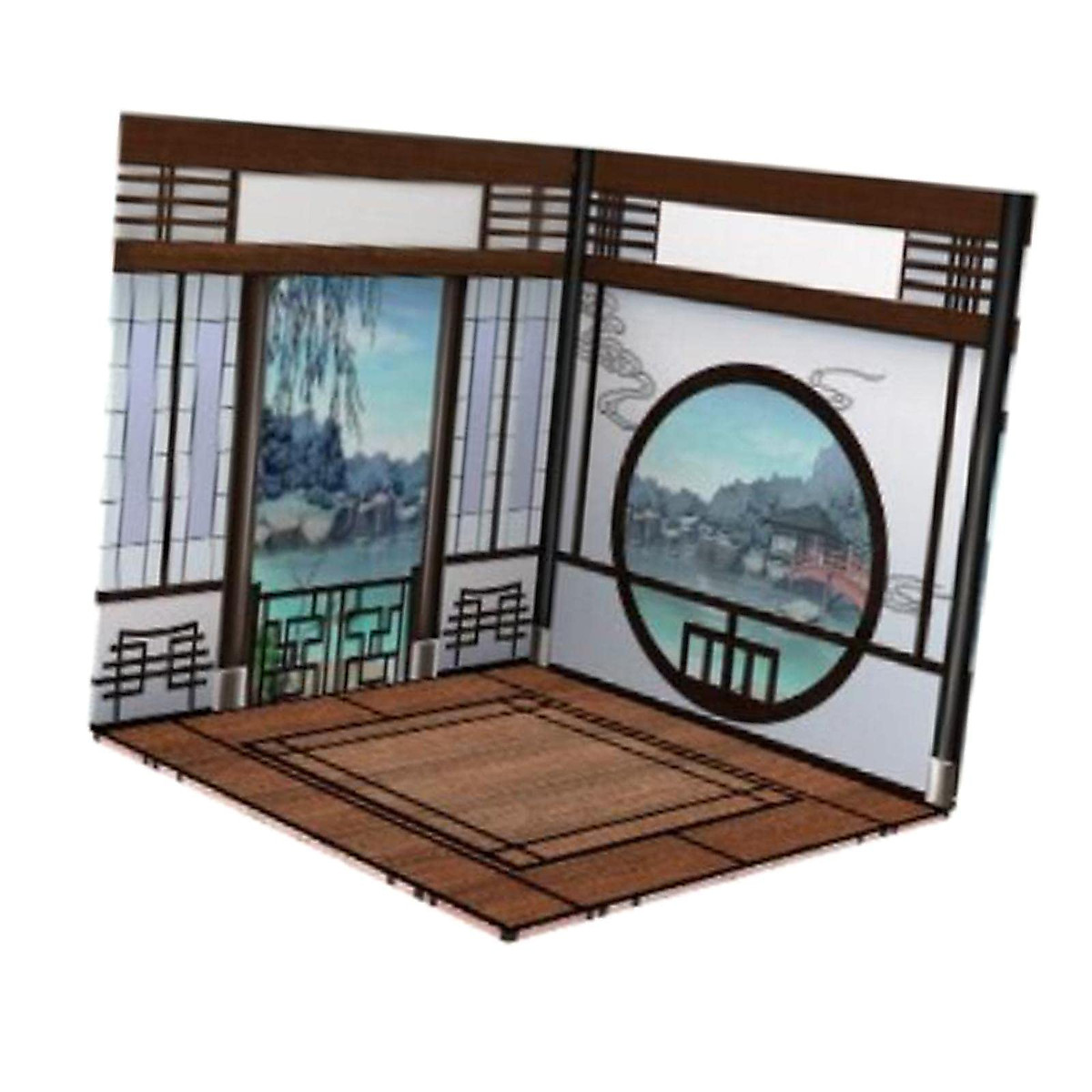 AMLESO Backdrop Scene Model Collection Background Board Scene for Action Figures Storage, Chinese Room