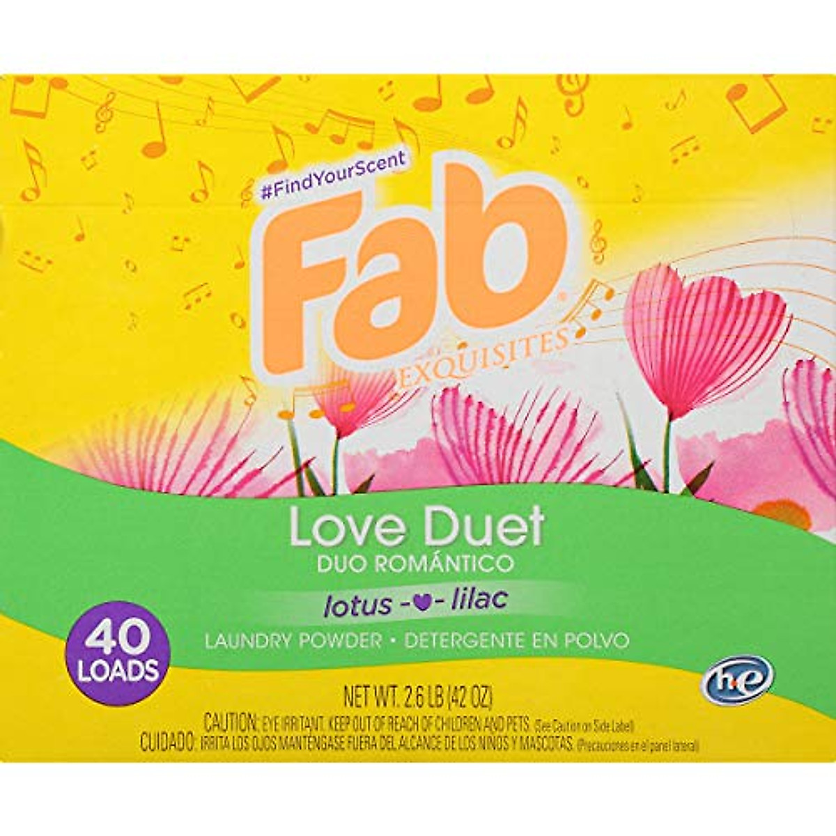 Fab Love Duet Powder Laundry Detergent (2.6 lbs)