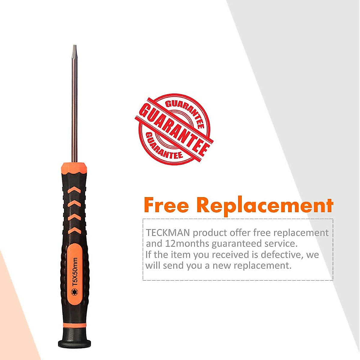 TECKMAN T5 Torx Screwdriver, 6-pointed Precision Screwdriver for Laptop and Macbook Air Battery Disassembly and Hard Disk Replacement