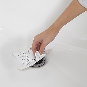 Umbra Starfish Drain Cover/Hair Catcher, White
