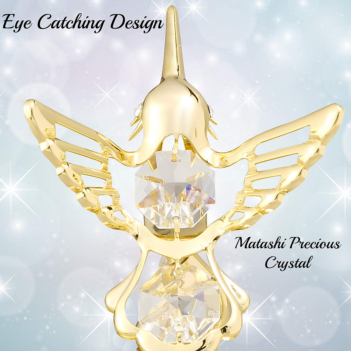 Matashi Valentine's Day Gift for Women - Swan Lake Wind-Up Music Box with 24K Gold Plated Crystal Studded Piano Figurine - Tabletop Showpiece for Home, Office, Living Room for Her