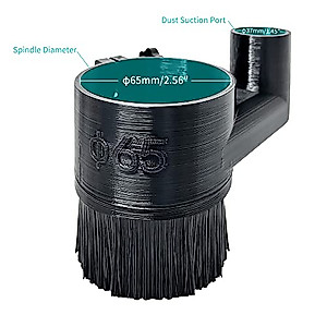 ANNOY TOOLS 65mm Brush Vacuum Cleaner Engraving Machine Dust Collector Cover for CNC Router Milling Spindle,3D Printing Manufacturing(65mm)