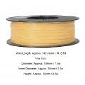 PLA 1.75mm Filament High Accuracy Smokeless 3D Printer Filament Printing Consumables 1kg, Good Adhesion 3D Printer Roll Filament 3D Printing Supplies (Gold)