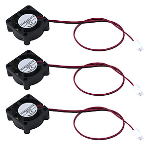 Antrader 3-Pack 12V 0.1A 2Pin 25mm x25mm x10mm DC Small Mini Brushless Cooling Fan