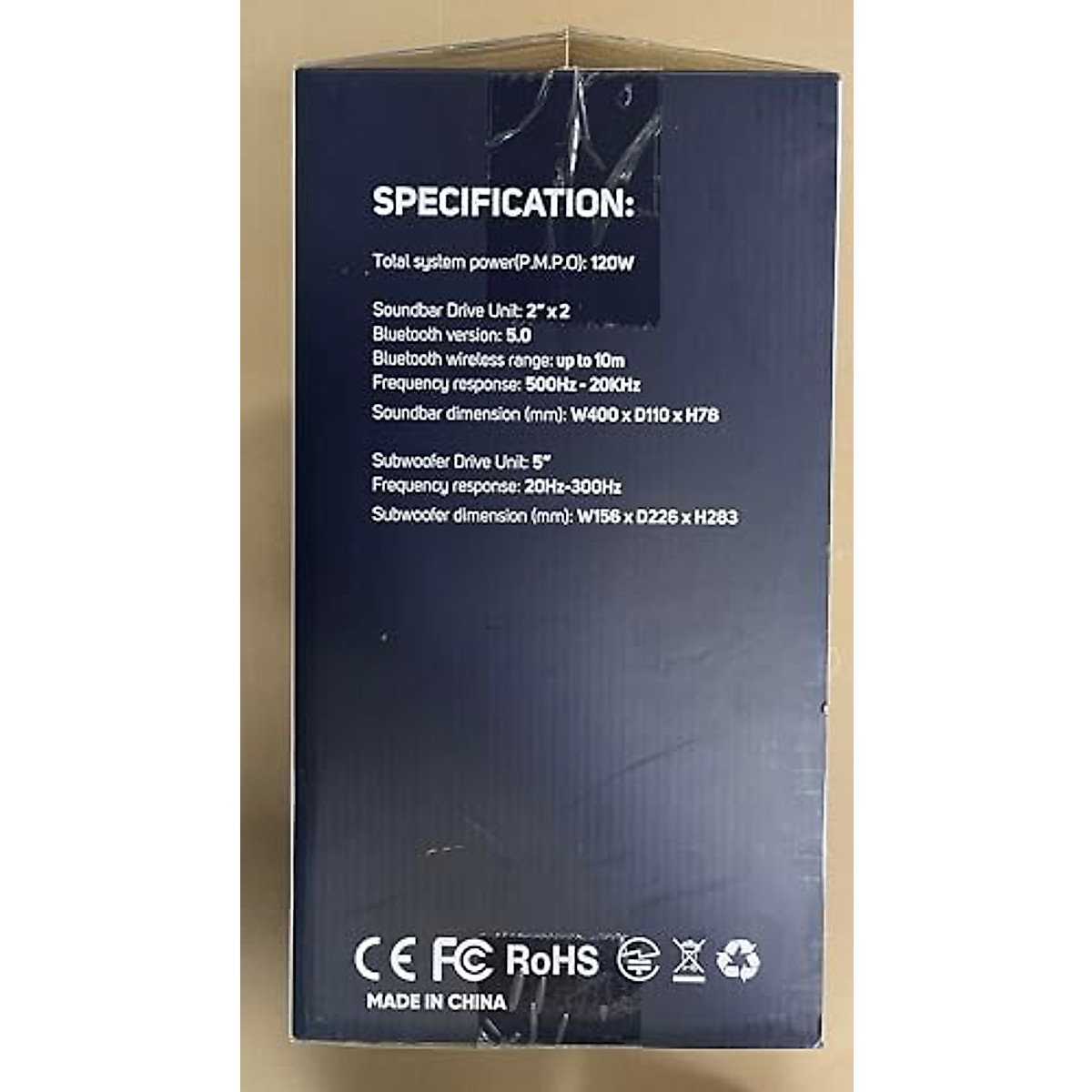 Smalody TV Speakers, Home Theater Speaker Wireless Audio Sound bar TV Speaker + Bass Subwoofer, Bluetooth Enabled/Optical/AUX/COAXIAL Inputs/Remote Control