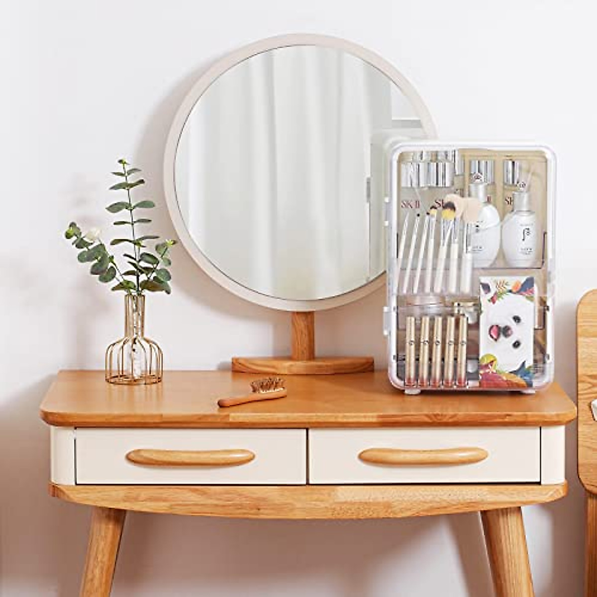 ciecie Large Capacity Makeup Organizer, Clear Cosmetic Display Cases for Vanity, Make Up Organizer Storage Drawers, Bathroom Organizer Box, Lipstick, Skin Care, Makeup Brush Organizer