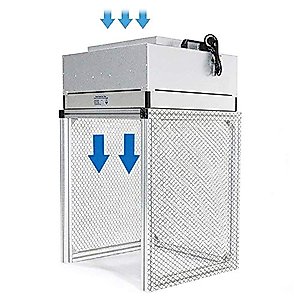 YJINGRUI Vertical Laminar Flow Hood Air Flow Clean Bench with HEPA-Filter for Class 100 / ISO 5 Cleanliness Dust Free Work Single Use 110V (22.6'X22.6'X29 Workbench)