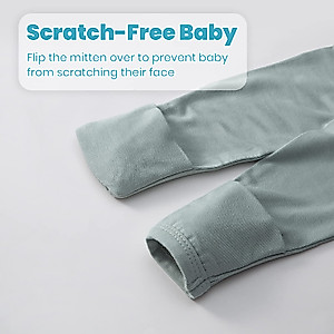 Newborn Baby Knotted Gown, Super Soft Silky Infant Sleeper, Baby Girl Sleep Gown with Mittens, Bow, Clip and Hat Set