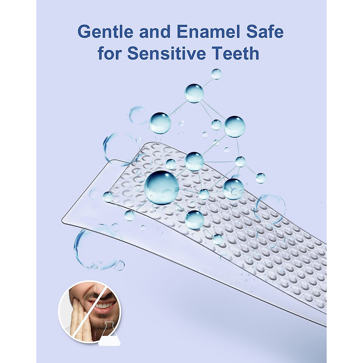 MySmile 1000ML Countertop Water Dental Flosser Teeth Cleaner, Teeth Whitening Kit with 28X Teeth Whitening Strips 14 Treatments(1Pcs Countertop Water Dental Flosser+1Pcs Light + 14 Sets Strips)