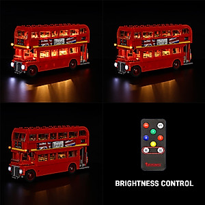 BRIKSMAX Led Lighting Kit for Creator London Bus - Compatible with Lego 10258 Building Blocks Model- Not Include The Lego Set (Remote-Control Version)