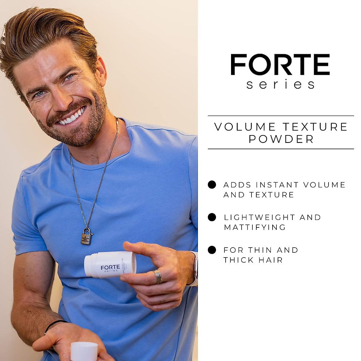 Hair Texture Powder by Forte Series, Volumizer for Fine Hair Volumizing Products for Men (0.1 oz)