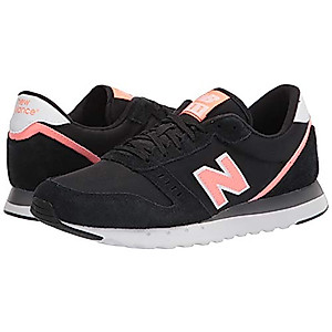 New Balance Women's 311 V2 Sneaker, Black/Paradise Pink, 7.5