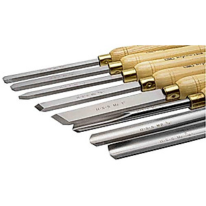 PSI Woodworking LCHSS8 Wood Lathe 8pc HSS Chisel Set