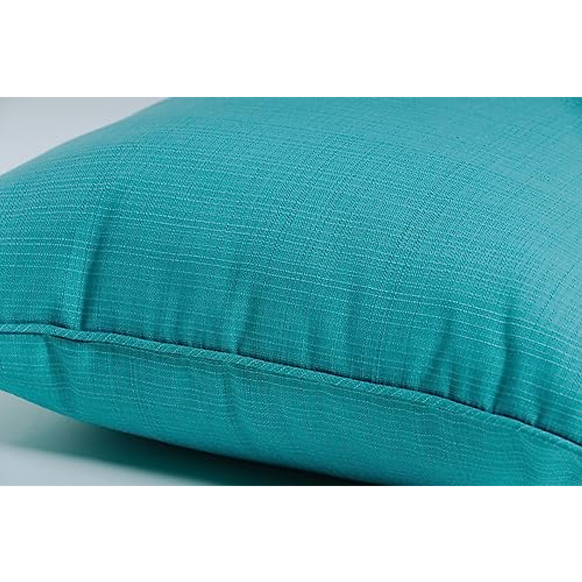 Pillow Perfect Forsyth Solid Indoor/Outdoor Lumbar Pillow Plush Fill, Weather and Fade Resistant,, Lumbar - 11.5" x 18.5", Blue , 2 Count