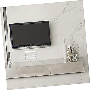 SOESFOUFU 1pc Router Rack Floating Wall Mounted Shelf Storage Shelves for Kitchen Storage Rack Monitor Wall Mounting Brackets Household Router Holder Home Storage Holder White Foam Board