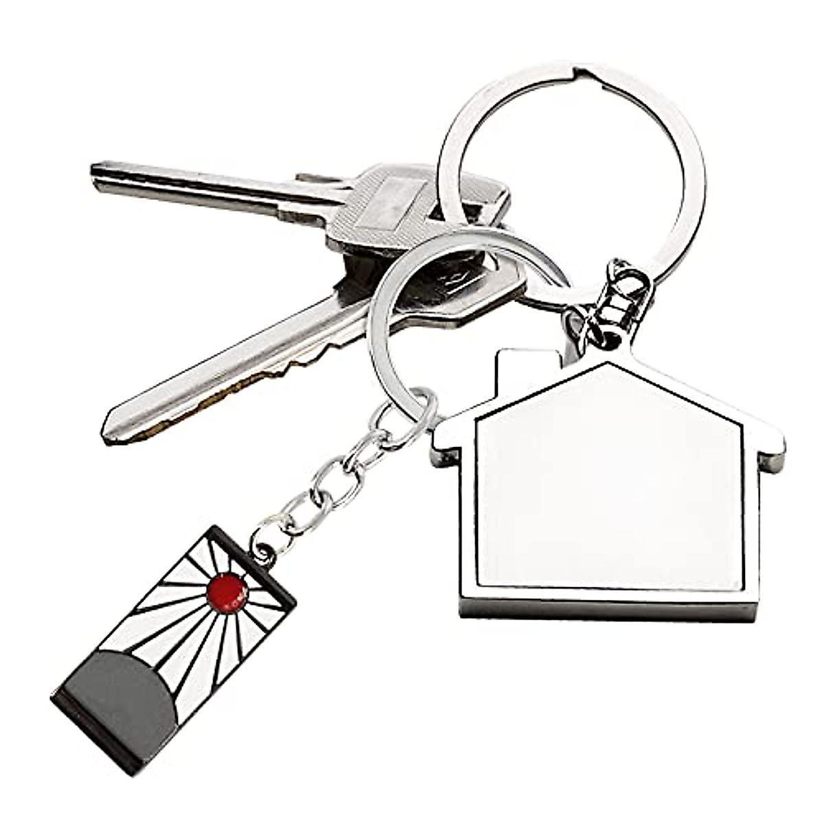 Anime Cosplay Keychain with Earrings for Tanjirou, Metal