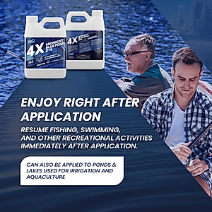 Midnight Blue Pond Dye 4X Concentrate, Dark Natural Looking Blue Pond Dye for Beautiful, Deep Blue Pond, Super Concentrate Pond Dye Blue, Protects Against Sunlight, Safe for Fish & Wildlife, 32 oz