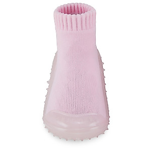 Baby Girls Slippers - Baby First Walking Non Skid Slipper Socks - Premium & Comfortable Toddler House Slippers, Kids Essentials - Pink - 12 Months Infant