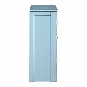 Signature Design by Ashley Nalinwood Modern Accent Cabinet with Lattice Doors, Teal Blue
