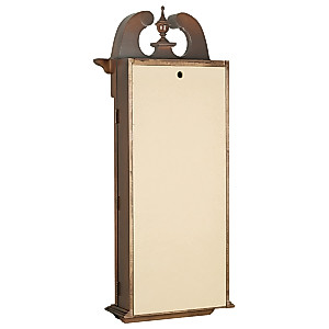 Howard Miller Maxwell Wall Clock 620-226 – Windsor Cherry Finish, Swan Neck Pediment, Vintage Home Décor, Brass Finished Pendulum, Quartz Dual-Chime Movement