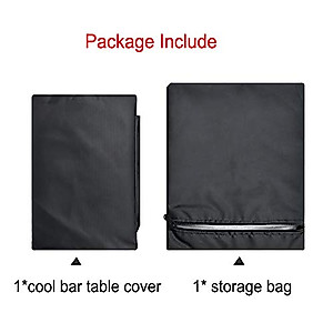 Fenghome Round Patio Cool Bar Table Cover, Waterproof Fade Resistant Fabric with Drawstrings for Small Coffee Cocktail Outdoor Furniture Side Tables, Diameter 20.5 x Height 23 Inches (Black)