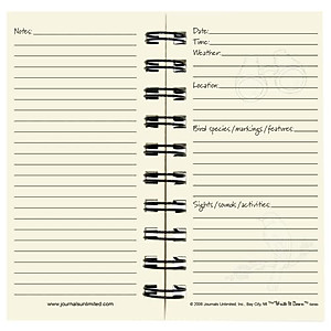 Write it Down Journals Unlimited Series Guided Journal, Bird Watching, My Bird Journal, Mini-Size 3”x5.5”, with a Kraft Hard Cover, Made of Recycled Materials