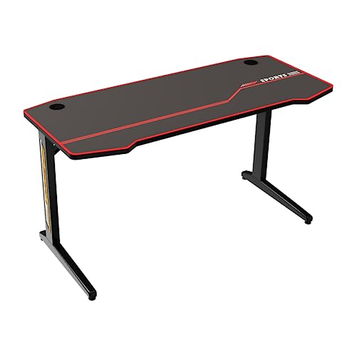 GoBoMoM Gaming Desk Computer Desk 55 Inch, with Carbon Fiber Surface and Big Mouse Pad for Home Office Desk, Table Workstation, Student PC Desk, Writing Desk, Large Gamer Work Desk