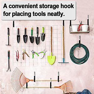 Heavy Duty J Hooks for Hanging, Garage Utility Hooks Wall Mount, Steel Anti-Slip Garage Storage Hooks, 4 Pack Folding Chair Hooks, Heavy Duty Wall Hooks for Hanging Bikes Hose Cord, Garden Tools