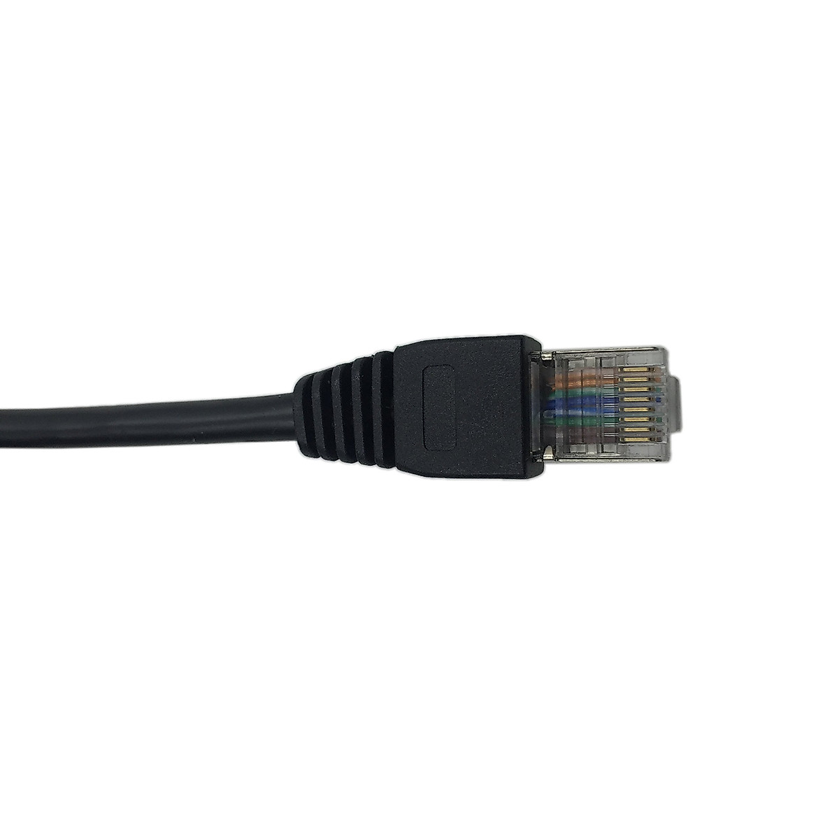 CERRXIAN RJ45 Male to Female LAN Ethernet Network Cat 5e Panel Mount Cable (Black)(2m)