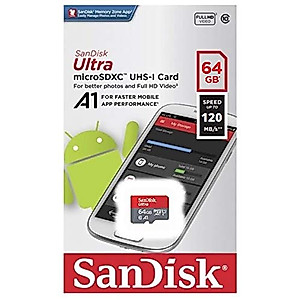 SanDisk Ultra 64GB Micro SD Card for Motorola Phone Works with Moto G Power (2021), One 5G Ace, Moto G Play (SDSQUA4-064G-GN6MN) Bundle with (1) Everything But Stromboli MicroSDXC Memory Card Reader
