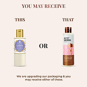 Just Herbs Organic Kumuda Hair Conditioner with White Water Lily & Gotu Kola For Hairfall & Hair Thinning, Silicon & Sulfate Free Conditioner - 6.8 fl.oz.