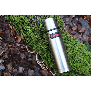 Thermos 184137 Light and Compact Flask, Stainless Steel, 1.0 L