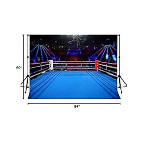 LYLYCTY 7x5ft Photography Backdrops for Boys Birthday Party Boxing Ring Backgrounds Dorm Decorations Backdrop for Men Portrait Backdrops Photo Booth Props BJZYLY6