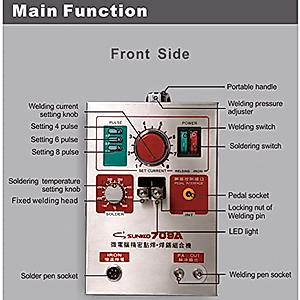 ZCM-JSD Spot Welder,709A Portable Soldering Station,Battery Welding Machine with Pen and Foot Pedal,for 18650 Lithium-ion Battery Pack Welding 0.3mm Nickel Strip