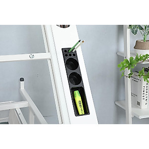 Landpink Glass Drafting Table Art Desk – Adjustable Professhional Artwork Drawing Drafting Table Desk, Glass-Topped Art Table for Craft Station Studio Home Office School w/Drawers/Chair (White)