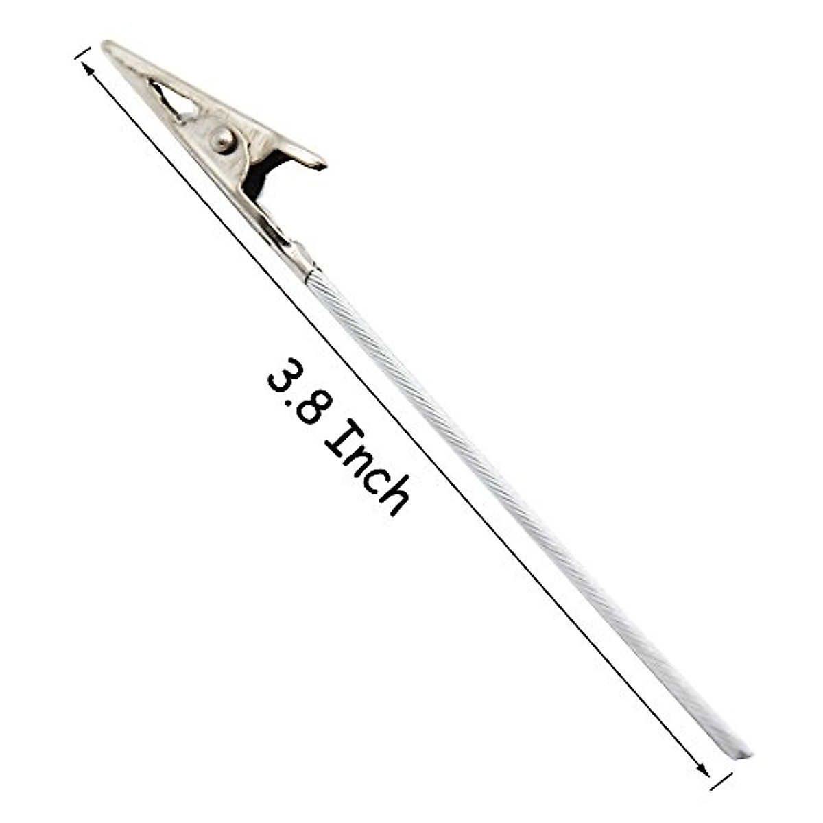 H&W 50 Pack Metal Wire Alligator Clamp, 4'' Long-Tailed Alligator Iron Clip, Stand Photo Holder Stand Memo Clip (WE1-D1)