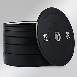 ZELUS Weight Plate Set, Twin 2" Bumper Plates for Strength and Training Fitness, Olympic Weight Set with Rubber Barbell Dumbbell Plates Stainless Steel Inserts for Pro or Home Gyms, Set of 2