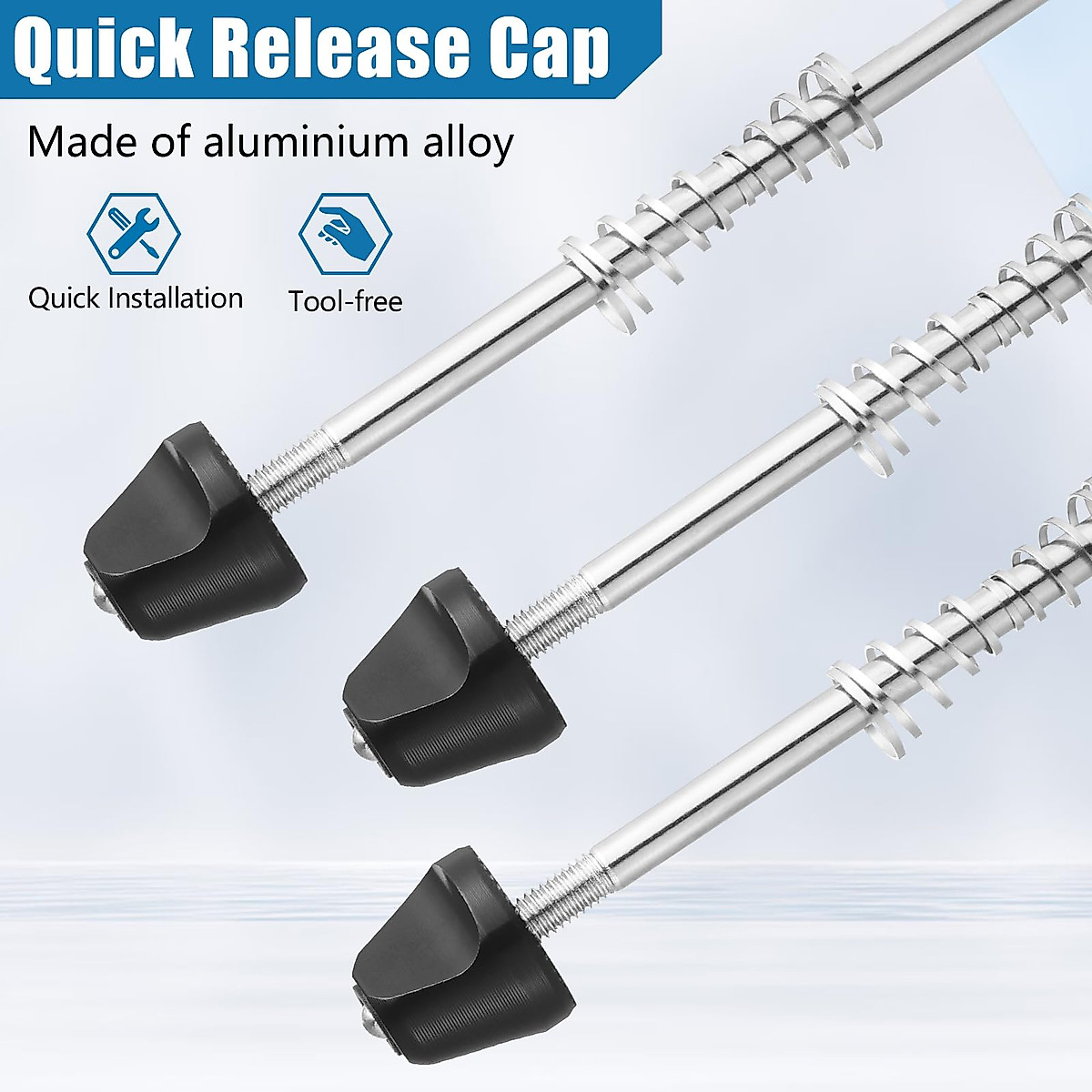 Zacro Quick Release Bike Axle Skewer Wheel Hub, [1 Pair] Front & Rear Bicycle Axle Hollow Shaft Specialized Replacement Parts for Trek Road Bike, MTB Mountain Bike, BMX [Upgraded All Aluminum Alloy]