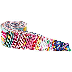 Damask Love Rainbowfruit Rolie Polie 40 2.5-inch Strips Jelly Roll Riley Blake Designs RP-10890-40