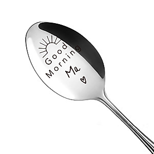 Best Mom Gifts - Good Morning Ma Spoon - Funny Mom Spoon Engraved Stainless Steel - Tea Coffee Spoon - Mom Gift from Daughter Son Husband - Perfect Mother's Day/Birthday/Christmas Gifts
