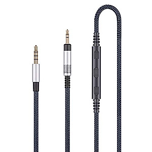 Audio Replacement Cable with in-Line Mic Remote Volume Control Compatible with Bose QC25, QC35, QC35II, QuietComfort 25 35 Headphones and Compatible with iPhone iPod iPad Apple Devices