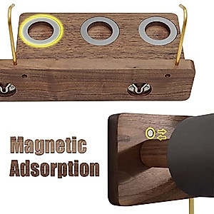 CATOOMUU for Dyson Supersonic Hair Dryer Wall Mount Stand Holder, Blow Dryer Accessories and Attachments Organizer Storage Rack, Wood