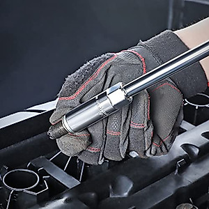 DURATECH 3/8-inch Drive Spark Plug Socket Set, SAE & Metric, 5/8-inch, 3/4-inch, 13/16-inch, 14mm, 18mm, Heat Treated CR-V Steel Sockets with Rubber Retaining Rings, 5-Piece Set