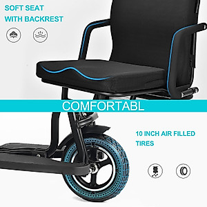 Folding Mobility Electric Scooter 48v 700w Dual Motor Lithium Battery 42 * 22 * 33(Inch) (Black)…