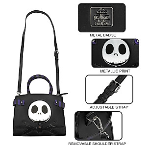 Bioworld Nightmare Before Christmas Jack Skellington Movie Character Black Purse