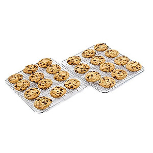 Great Credentials Heavy-Duty Cooling Rack, Cooling Racks, Wire Pan Grade, Commercial Grade, Oven-Safe, Chrome (8 x 10 Inch)