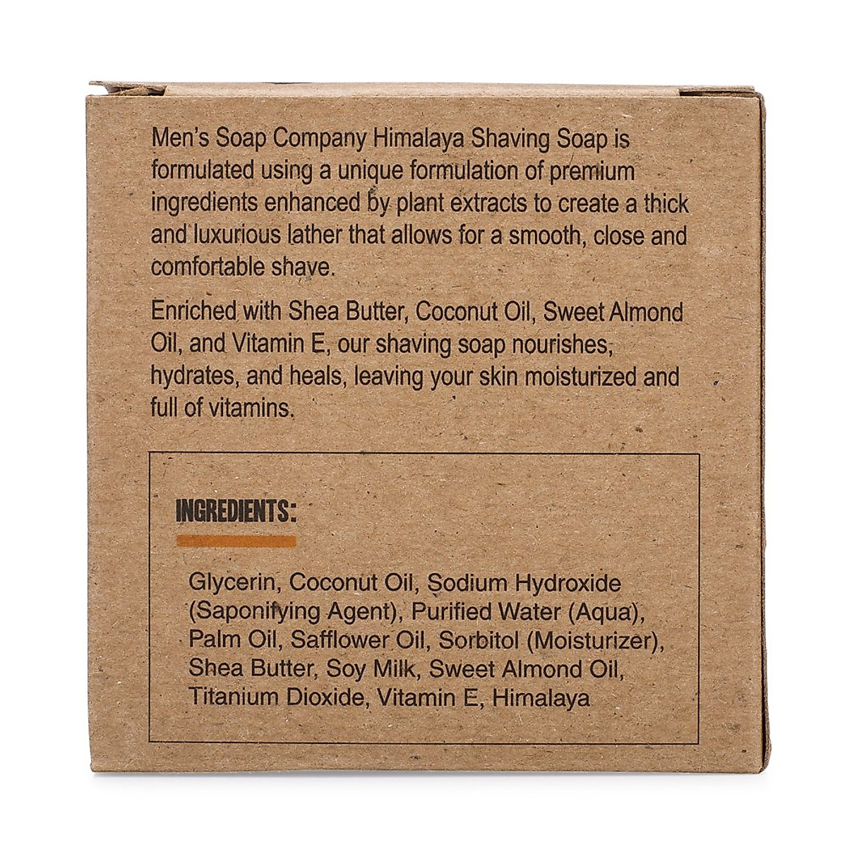 Men’s Soap Company Shaving Soap for Men and Women 4.0 oz Refill Puck Made with Natural Vegan Plant Ingredients. Shea Butter and Vitamin E Create Thick Shave Soap Lather for Skin Protection, Himalaya